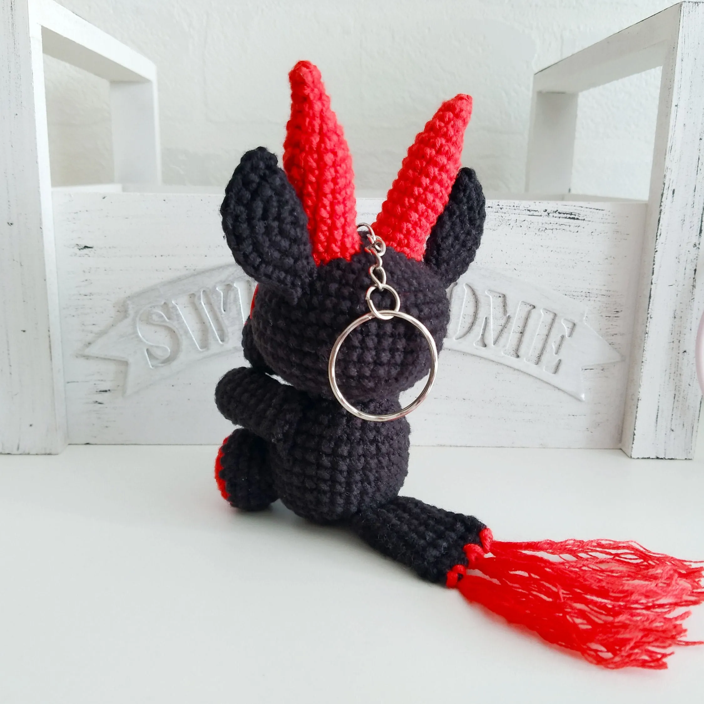 Baphomet keychain, creepy keychain, horror doll, occult gift, baphomet ...