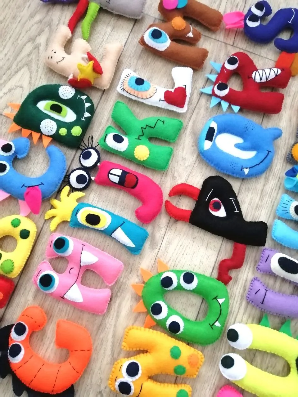 3D English Alphabet for kids A-Z Alphabets plush toy Felt alphabet ABC ...