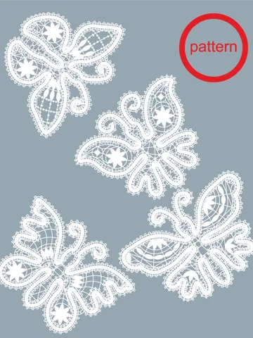 Bobbin lace Decor pattern Insert Lace accessory Printable PDF pattern ...