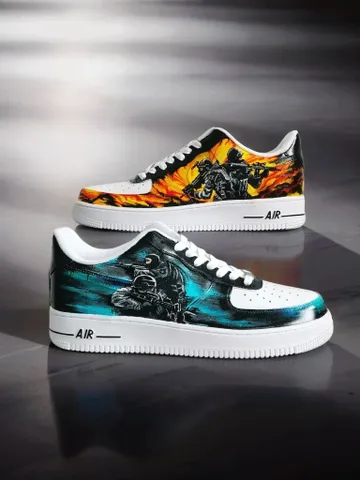 Quack in Style: Handpainted unisex Custom Nike Air Force 1 Sneakers ...