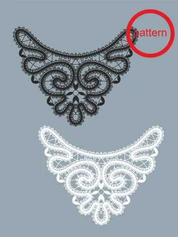 Bobbin lace Decor pattern Insert Lace accessory Printable PDF pattern ...