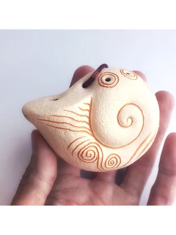 Double polyphonic ocarina "Taiga meditation" low / pentatonic $245.00 ...