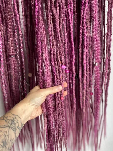 Autumn Forest Wool De dreads Ready to Ship, Dreads Extensions, Fake ...