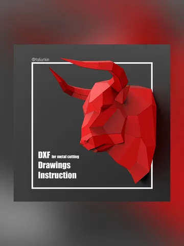 Welding Project Plans Drawings Bull Head (v2) (DXF, PDF) $107.00 | Buy online with delivery