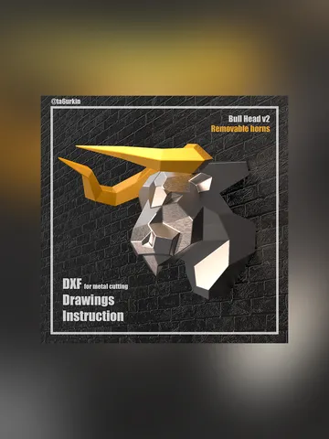 Welding Project Plans Drawings Bull Head (v2) (DXF, PDF) $107.00 | Buy ...