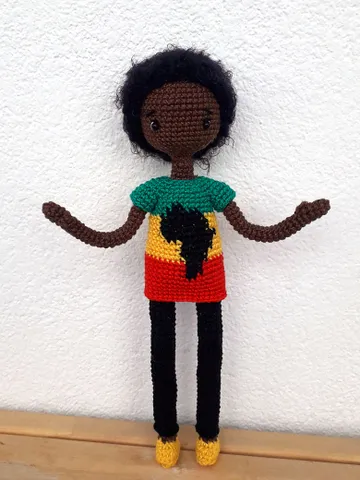 Crochet African Doll, Pattern Crochet African doll, Pattern Black Doll ...